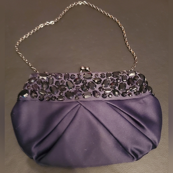 Boston Proper | Accessories | Boston Proper Clutch Navy Blue | Poshmark